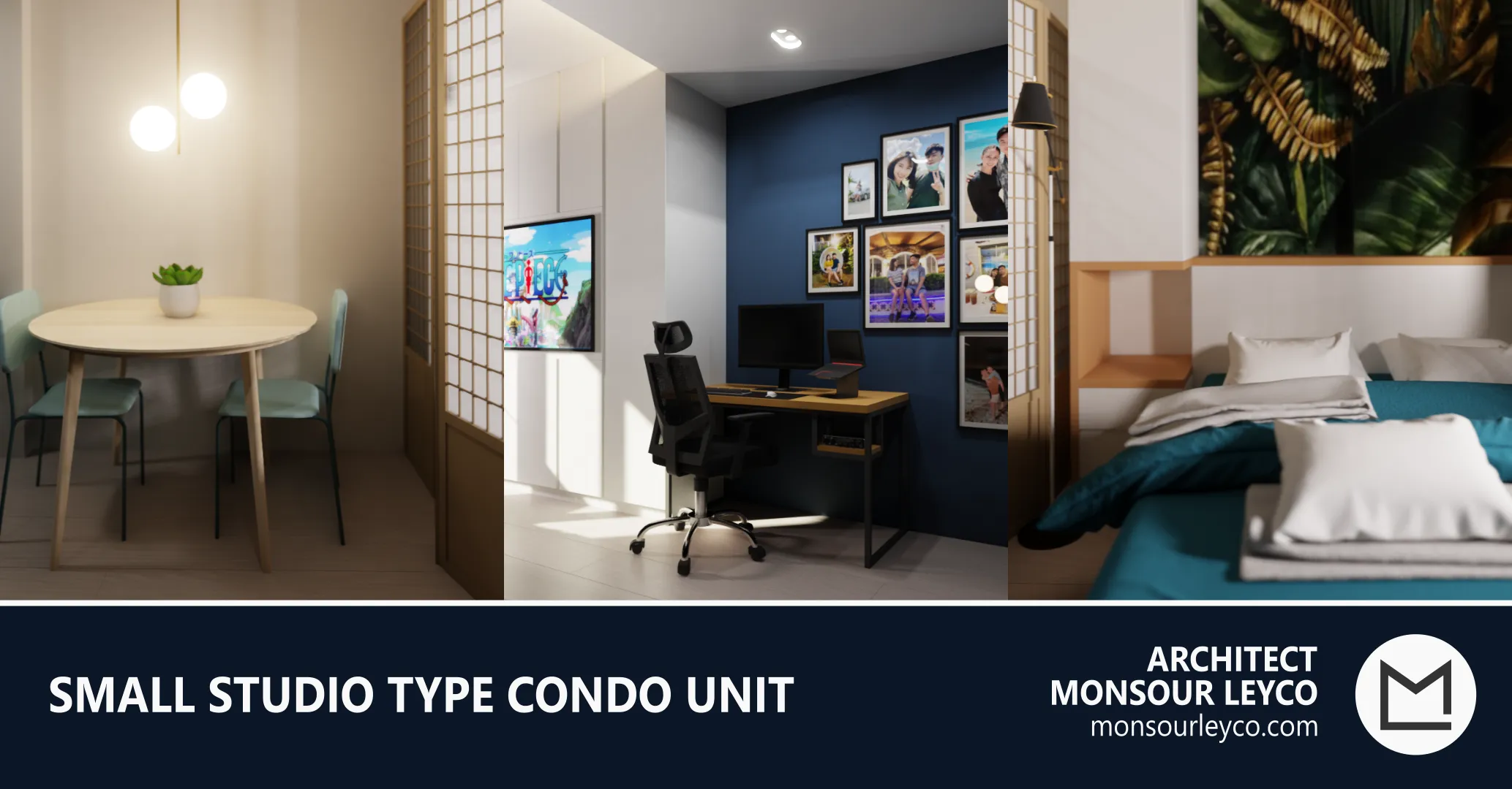 Small Studio Type Condo Unit | Monsour Leyco - Architect in the Philippines